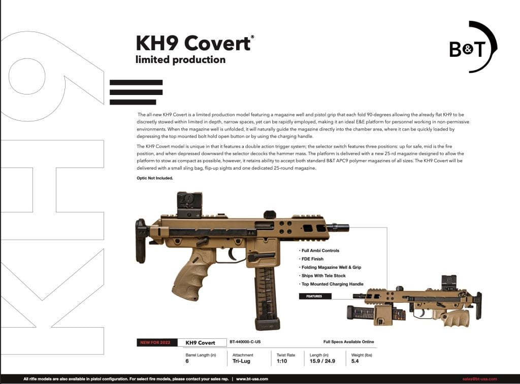 B&T KH9 Covert | V1 Tactical